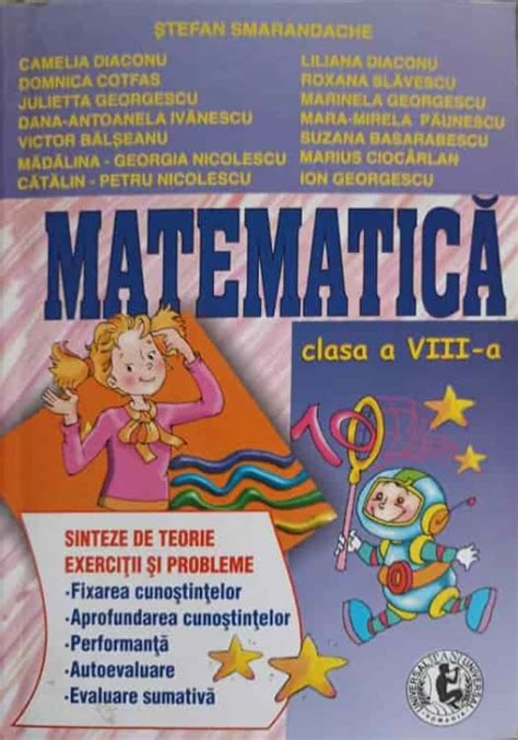 Matematica Clasa A Viii A Siinteze De Teorie Exercitii Si Probleme