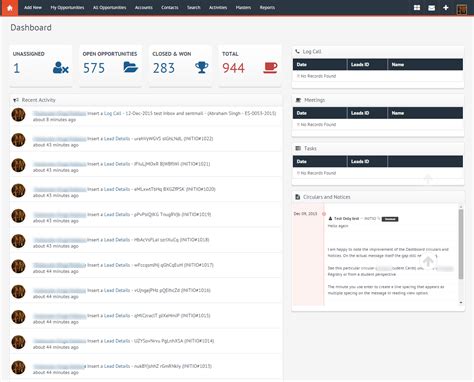 University College Inquiry CRM Management IFNOSS