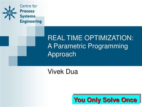 ppt real time optimization a parametric programming approach