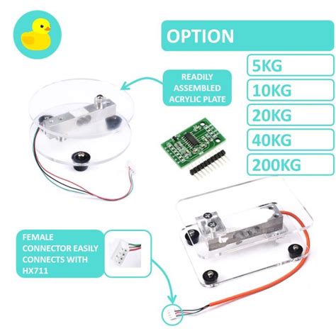 KG KG KG KG Digital Scale Load Cell Weight Sensor HX Amplifier With Base Tray
