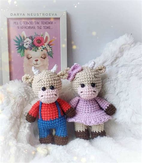 AMIGURUMI DAILY Amigurumi Bull Cow Couple Free Crochet Pattern