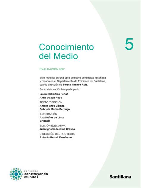 Evaluacion 360 Conocimiento Del Medio 5prm Cm Cast Pdf Sistema