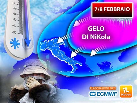 Meteo 7 8 Febbraio dalla Russia arriva NìKola potente nocciolo di