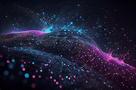 Premium Photo Abstract Technology Futuristic Digital Concept Square Pattern With Lighting