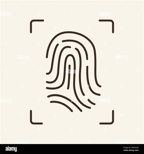 Fingerprint Line Icon Stock Vector Image And Art Alamy