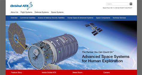 Orbital ATK Marketing Space Website Review For Orbital Sciences