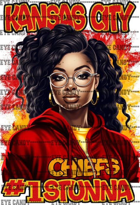 Chiefs Queen Afro Chiefs Girl Chiefs Chic Chiefs Babe Kansas Girl Kansas Chic Etsy