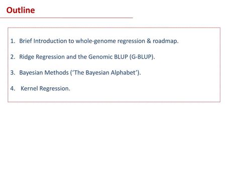Workshop On Methods For Genomic Selection El Batán July 15 2013