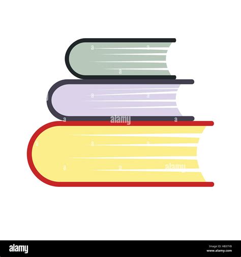 Pile Of Books Flat Icon Stock Vector Image Art Alamy