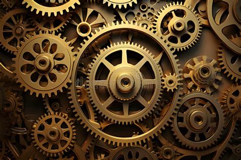 Network Of Interconnected Brass Gears Showcases The Complexity And