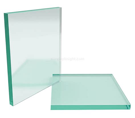 Custom Glass Look Green Edge Acrylic Blocks