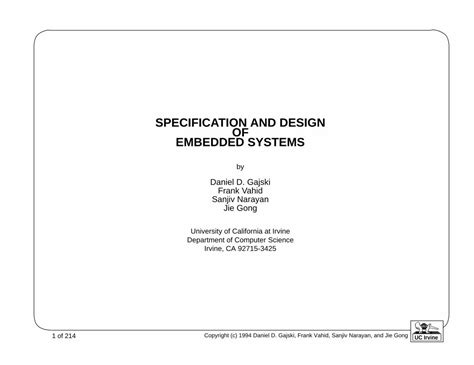 Pdf Specification And Design Of Embedded Systemspahsiungcoursescodesignnotes3models