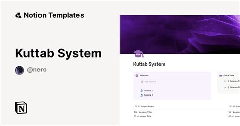 Kuttab System Template By Nero Notion Marketplace
