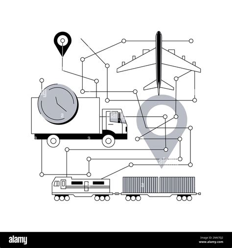 Transport Network Abstract Concept Vector Illustration Transportation