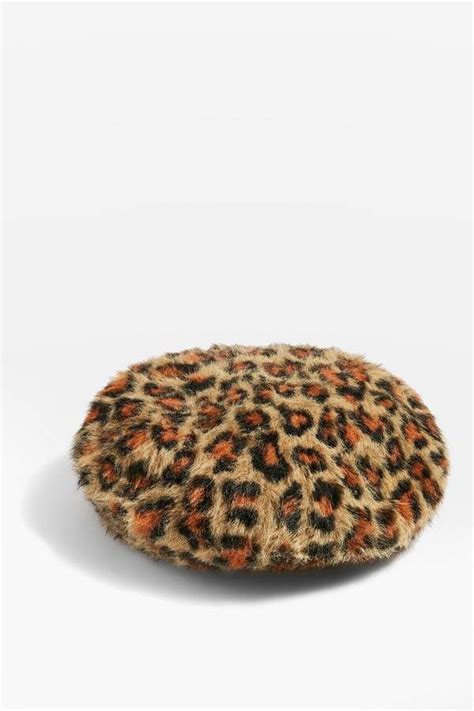 Topshop Faux Fur Leopard Print Beret Topshop Outfit Topshop Leopard