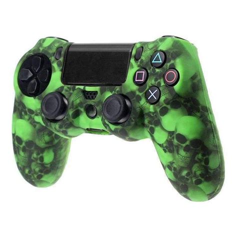 Green Skull Ps4 Controller Cover Ps4 Controller Ps4 Xbox One Skin
