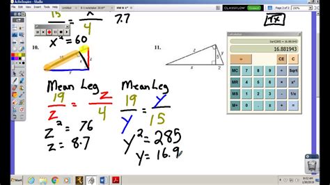 Geometry Geometric Mean Theorems Youtube