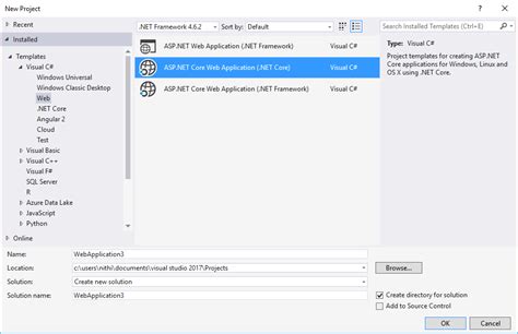 Why Aspnet Core Templates Is Not Creating Few Files And Throwing Error