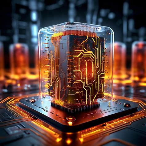 The Quantum Microchip Uses For Quantum Computer Ai Generated Stock