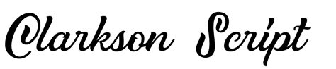 Clarkson Script Font Dafont Style