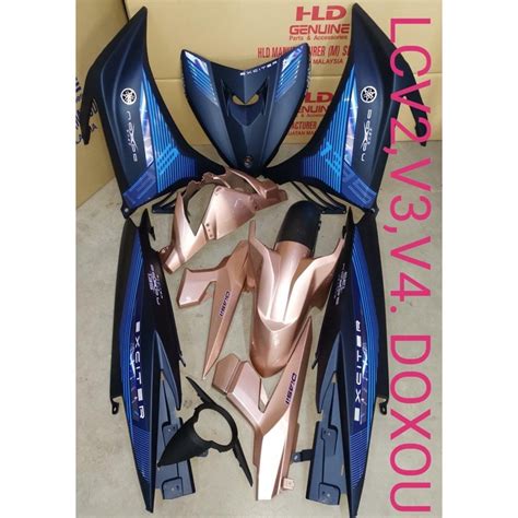 Ready Stock Hld Coverset Yamaha Lc135 V1 V2 V3 V4 Doxou Sticker Tanam Cover Set Lcv1 Lcv2 Lcv3