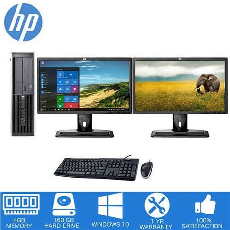 HP Elite Desktop Computer PC Intel Core 2 Duo 4GB Memory 160GB Hard Drive Windows 10