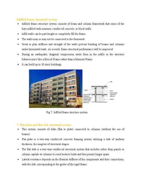 Infilled Frame Structural System Pdf Framing Construction Beam