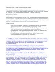 M03 Discussion Requirements Modeling Process Docx Discussion Topic
