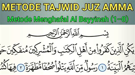METODE TAJWID PRAKTIS JUZ AMMA UNTUK PEMULA PANDUAN CARA BACA TARTIL