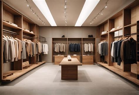 Premium Ai Image Modern Upper Class Men Clothing Store