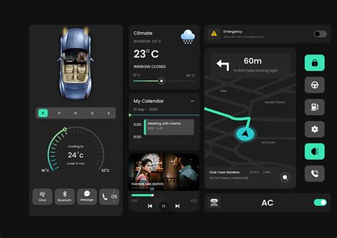 Car Dashboard Ui Design On Behance