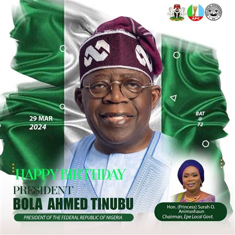 Hearty Cheers And Appreciation To Our Leader Asiwaju Bola Ahmed Tinubu