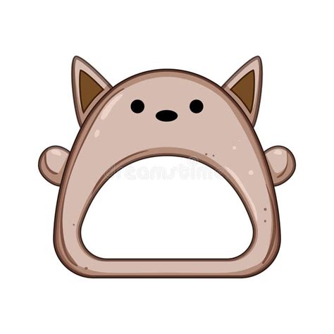 Infant Teething Ring Cartoon Vector Illustration Stock Illustration