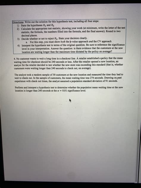 Solved Directions Write Out The Solution For This