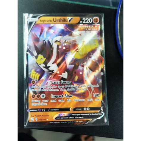 Fighting Type Pokemon Card V Single Strike Urshifu V Shopee Malaysia