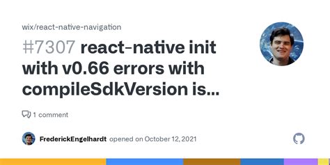 React Native Init With V066 Errors With Compilesdkversion Is Not