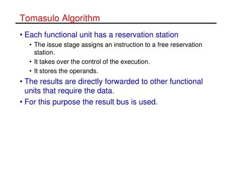 Ppt Tomasulo Algorithm Powerpoint Presentation Free Download Id