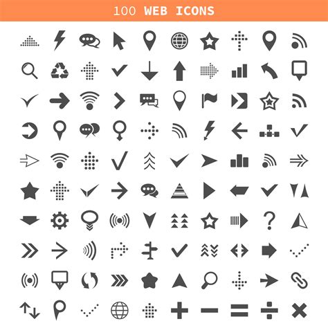 Collection Of Arrows For Web Design A Vector Illustration 20262229 Vector Art At Vecteezy