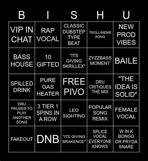 Demo Stream Bingo Card