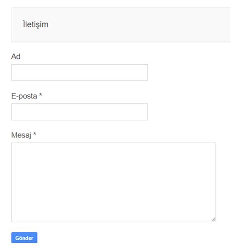 Bloggerda jQuery ile İletişim Sayfası Yapmak Teknobeyin