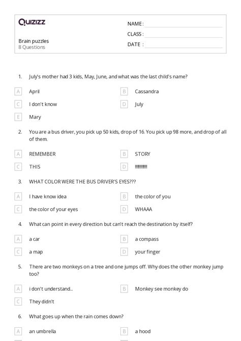 50 Math Puzzles Worksheets For 2nd Class On Quizizz Free And Printable