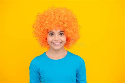 Close Up Portrait Of The Cute Clown Girl Happy Teenager Portrait
