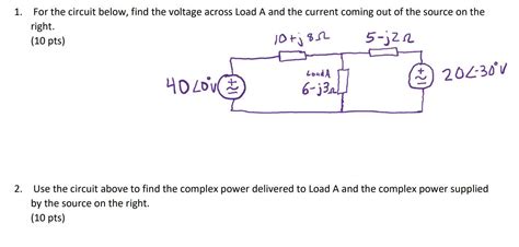Solved For The Circuit Below Find The Voltage Across Chegg Com