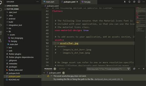 Why Does Vscode Say The Asset Does Not Exist Flutter Stack Overflow