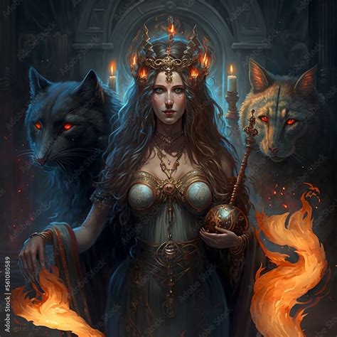 Greek Mythology Ancient Greek Goddess Hecate Created With Generative