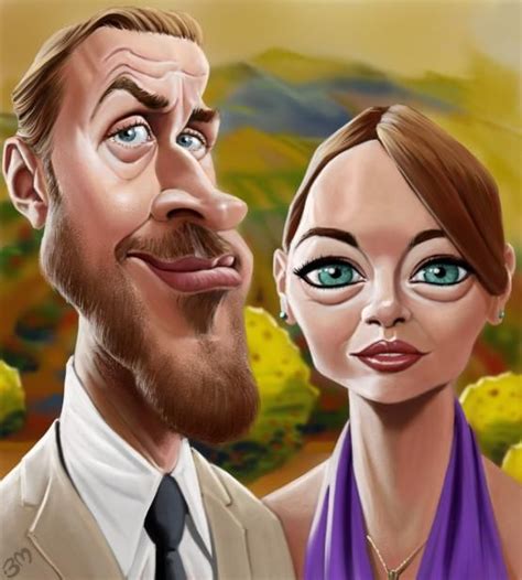 Ryan Gosling E Emma Stone By Bruno Munier Em 2021 Caricaturas Cinema 1