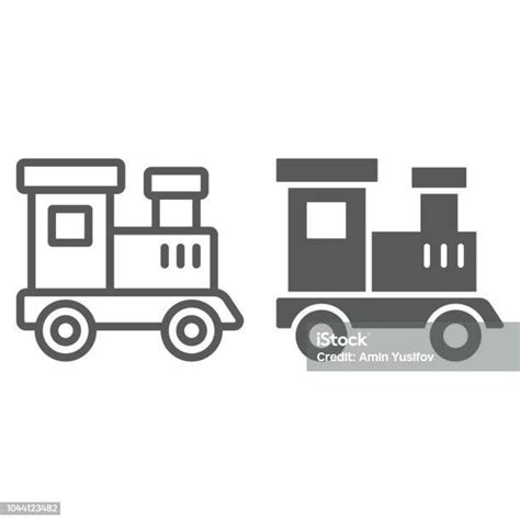 火車玩具線和字形圖示 兒童和鐵路 機車標誌 向量圖形 線性向量圖形及更多10號圖片 10號 互聯網 交通方式 Istock