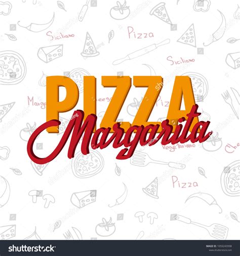 Pizza Food Menu Restaurant Cafe Design Stock Vector Royalty Free
