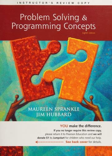 Problem Solving And Programming Concepts Sprankle Maureen Free Download Borrow And
