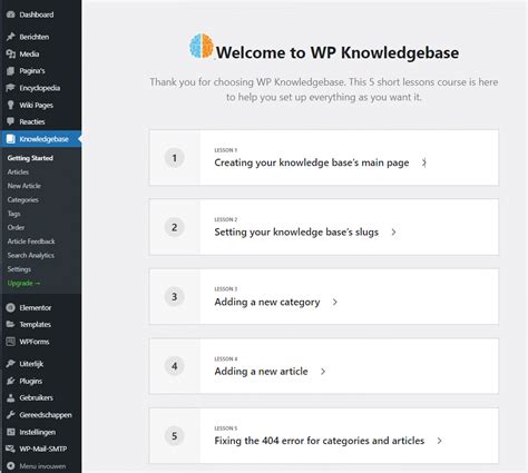 Wiki Knowledge Base Plugin Nodig Voor WordPress